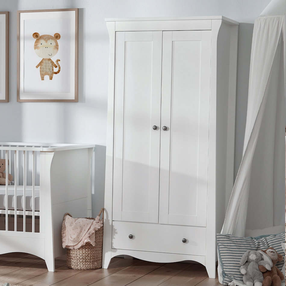 CuddleCo Clara Wardrobe - White | BumpsnBabies Store
