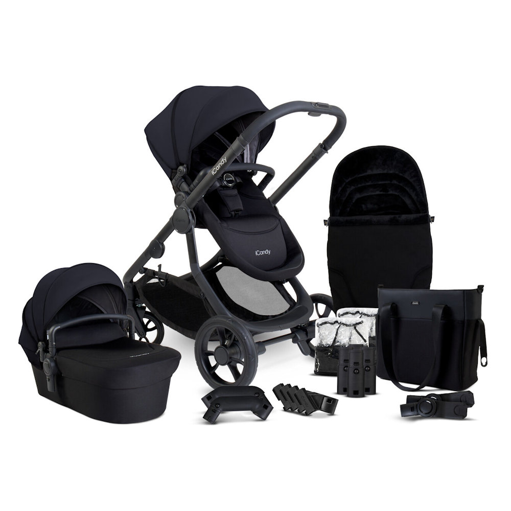 iCandy Orange 4 Pushchair Bundle - Black Edition | BumpsnBabies Store
